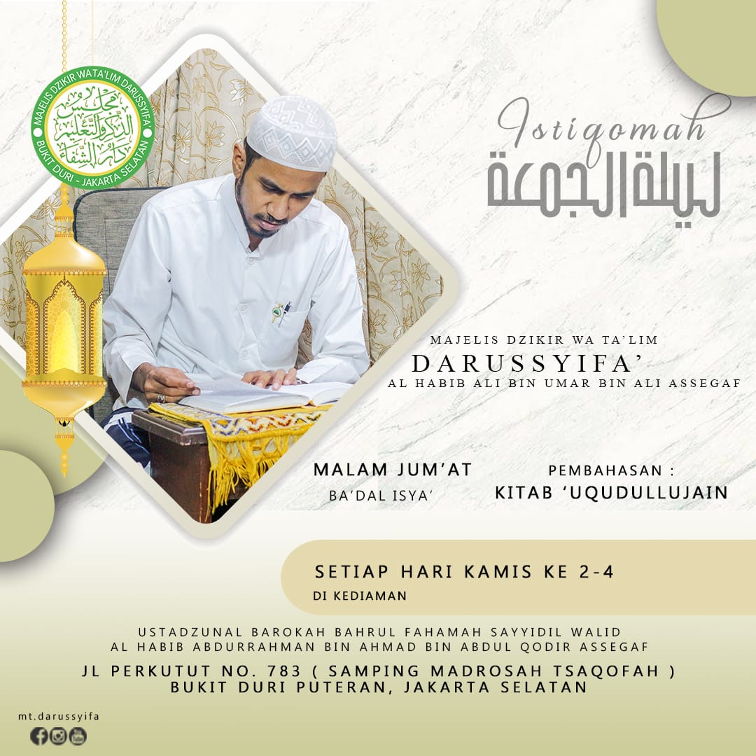 Jadwal Majelis Darussyifa': Hadirilah Pengajian Rutin Bersama Habib Ali ...